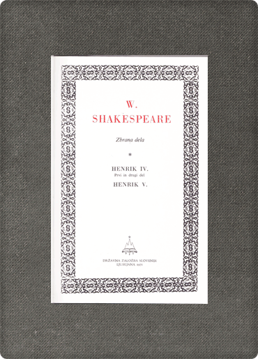 William Shakespeare Henrik IV.: prvi in drugi del; Henrik V.