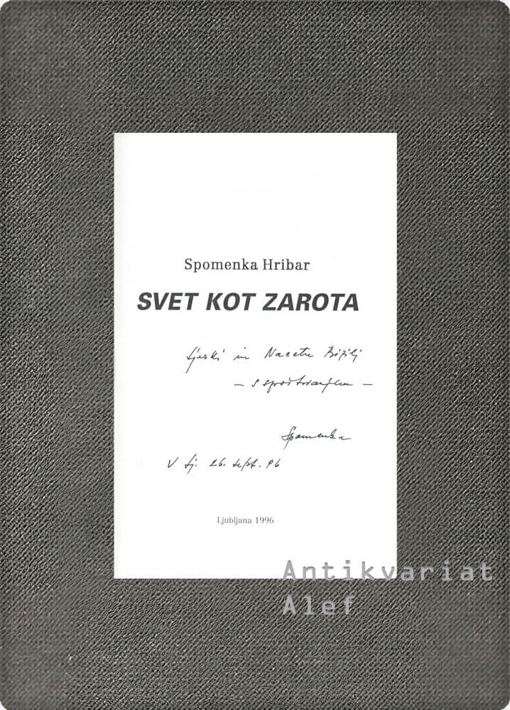 Spomenka Hribar Svet kot zarota